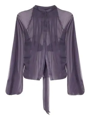 PAULINE DUJANCOURT Alyona Silk Blouse - Purple