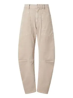 NILI LOTAN Cotton-Blend Twill Pants Neutrals