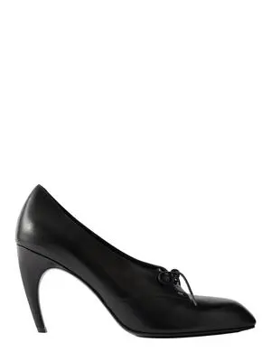 Khaite Leather Lace-up Pumps - Black