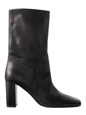 Khaite Petra 55 Leather Ankle Boots - Black