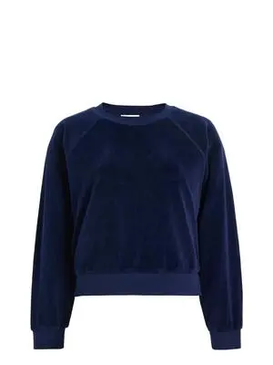 Suzie Kondi Raglan Velour Top - Navy