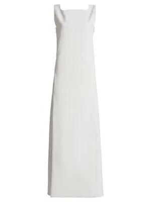COURREGES Crepe Maxi Dress With Cut-outs - White
