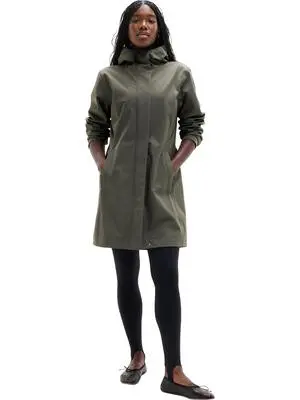 Athleta Rainout Ridge Long Trench - Jungle