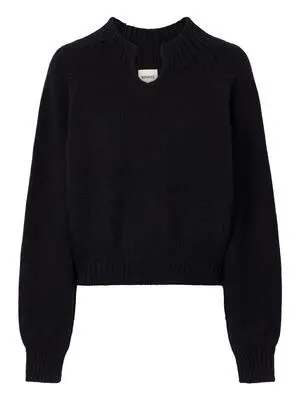 Khaite Cain Lofty Cashmere Sweater - Black