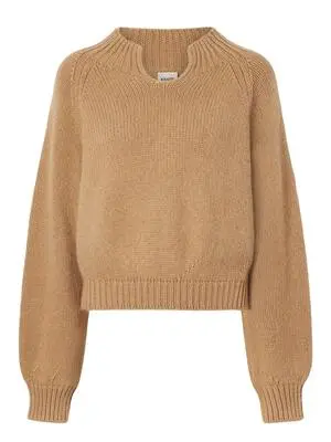 Khaite Cain Lofty Cashmere Sweater - Tan