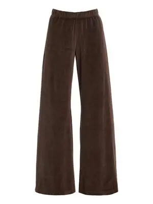 SUZIE KONDI Suzie Kondi Zephyra Velour Straight-Leg Pants