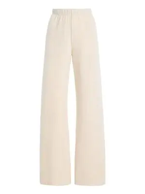 Suzie Kondi Zephyra Velour Straight-leg Pants - Ivory