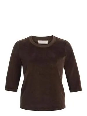 Suzie Kondi Corfu Velour Top - Brown