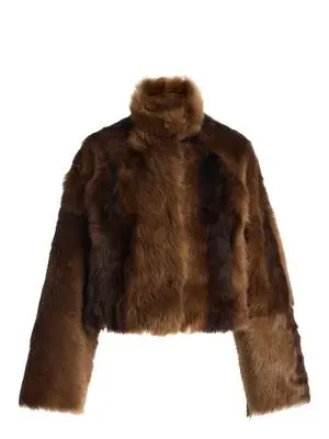 Nour Hammour Cameron Shearling Jacket - Brown