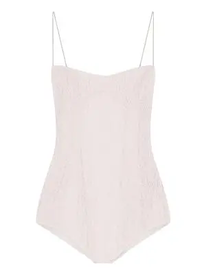 PAULINE DUJANCOURT Lace Bodysuit - Pink