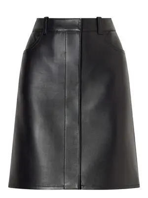COURREGES Courrèges Leather Midi Skirt - Black