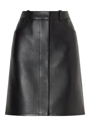 COURREGES Leather Midi Skirt