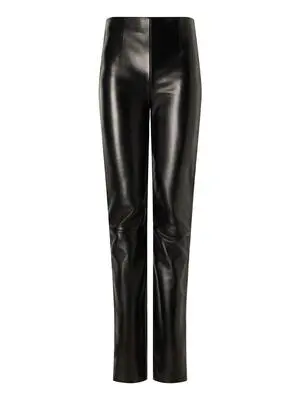 Khaite Ryden Leather Straight-leg Pants - Black