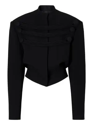 Khaite York" Cord-detailed Crepe Jacket - Black
