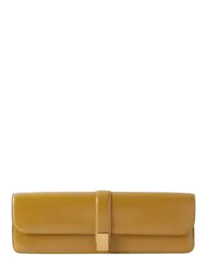 Khaite KHAITE Blake Leather Clutch Chartreuse