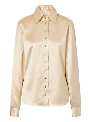 Khaite Satin Shirt - Ivory