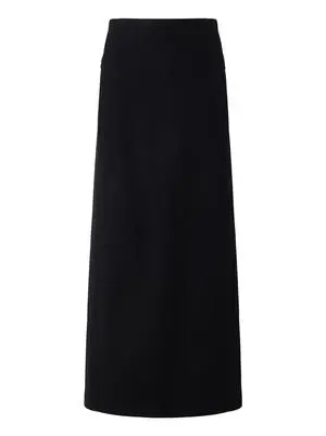 ALAÏA ALAÏA Wool-Felt Midi Skirt