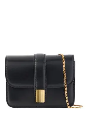 Khaite Blake Leather Mini Shoulder Bag - Black