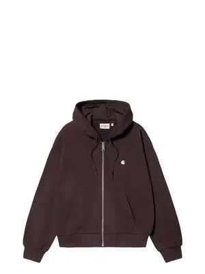 Carhartt Work In Progress Casey Embroidered Logo Zip-up Hoodie - Brown