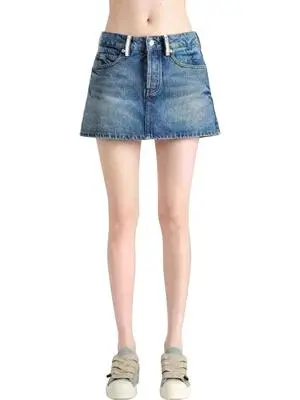 Alexander Wang Embellished Belt Loop Skort - Blue