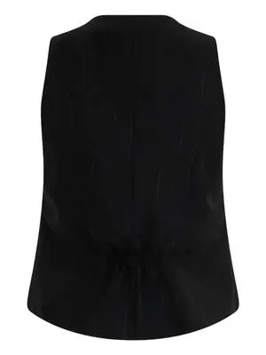 Tagliatore Pinstripe Waistcoat - Black