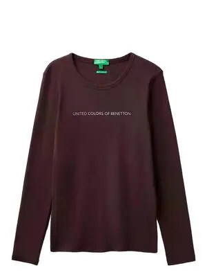 BENETTON Benetton Logo Print Long Sleeve T-Shirt