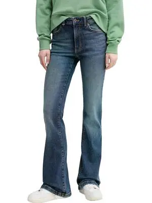 BENETTON Faded Flared-leg Jeans - Blue