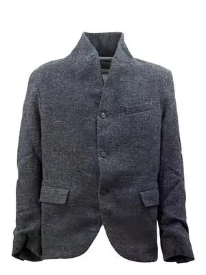 BERGFABEL Herringbone-pattern Single-breasted Jacket - Grey