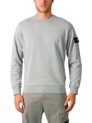 Stone Island Organic Cotton Fleece Sweatshirt - Grey
