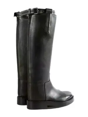 ANN DEMEULEMEESTER Buckled Knee-high Boots - Black