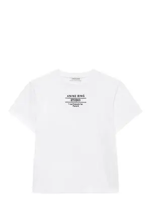 ANINE BING ANINE BING Studio Logo Print Cotton T-shirt