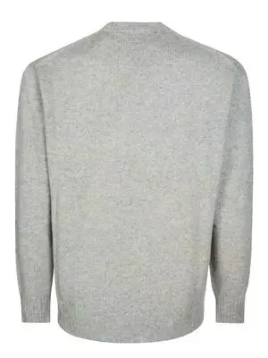AMARANTO Crew Neck Knitted Sweater - Grey