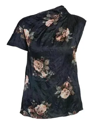 ERDEM ERDEM Floral Print Draped Blouse