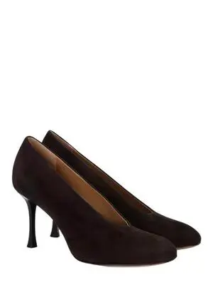 POTAMY Suede Heeled Pumps - Brown