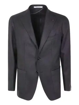 Tagliatore Montecarlo Twill-weave Notched-lapels Blazer - Brown