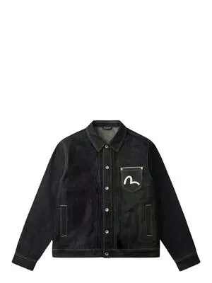 EVISU Embroidered Dragon Denim Jacket - Blue