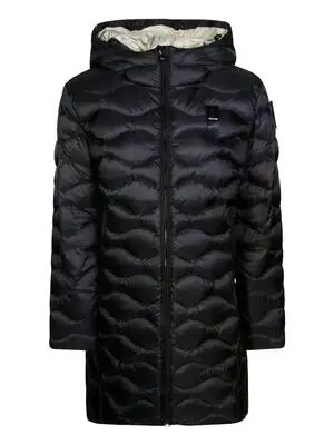 BLAUER. Lyne Wave-quilted Hooded Coat - Black