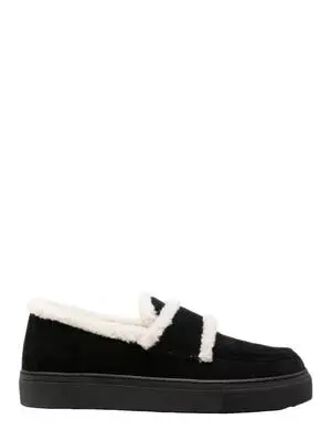 Inuikii Shearling Trim Loafers - Black