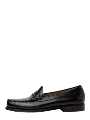 Karl Lagerfeld X G.h. Bass Polished Leather Penny Loafers - Black