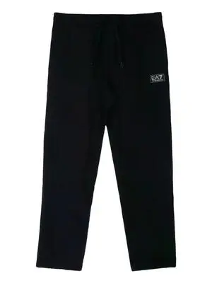 EA7 Logo-print Drawstring Track Pants - Black