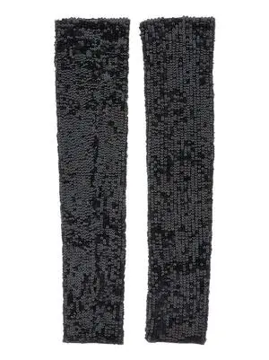 P.a.r.o.s.h Embellished Sequin Arm Warmers - Black