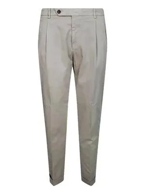 BERWICH Pleated Turn-up Trousers - Neutrals