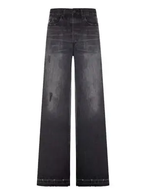 LOIS Faded Distressed Wash Denim Jeans - Black