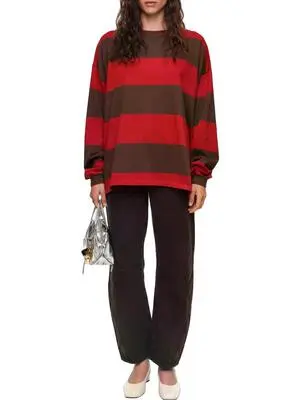 Bimba Y Lola Barrel Dark 5-pocket Denim Trousers - Brown