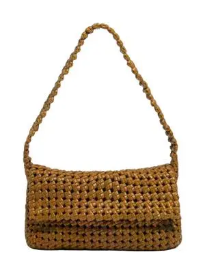 BIMBA Y LOLA BIMBA Y LOLA Medium Plaited Leather Shoulder Bag