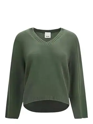 ALLUDE Allude V-neck Cashmere Sweater Green
