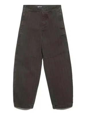 Bimba Y Lola BIMBA Y LOLA Barrel Faded Striped Denim Trousers Brown