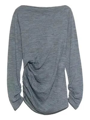 BIMBA Y LOLA BIMBA Y LOLA Gray Melange Wool Knot T-Shirt