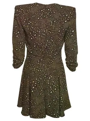 VERSACE Versace Mini Leopard-Print Flared Dress