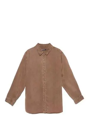 Bimba Y Lola Washed Straight Fluid Shirt - Brown